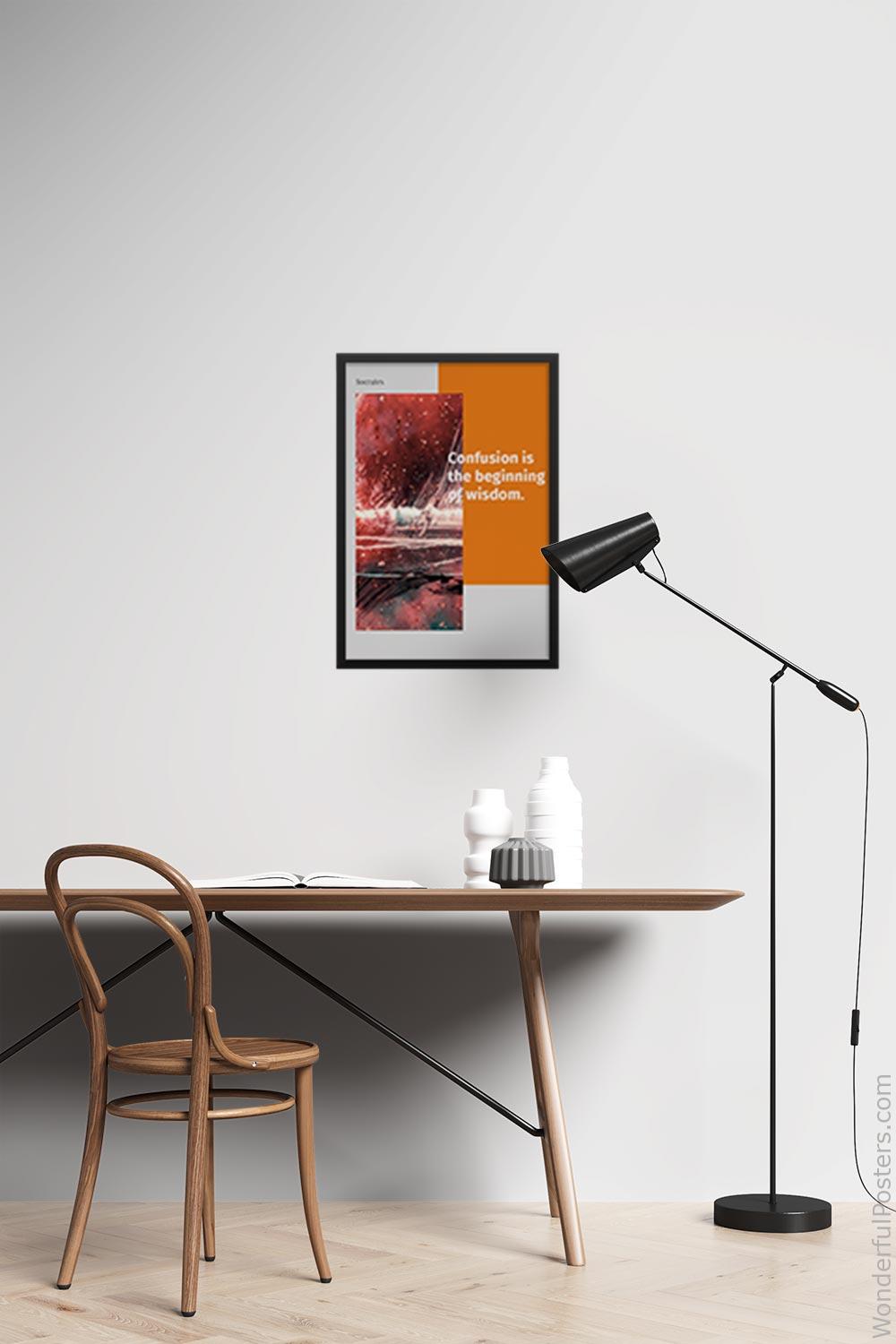 Confusion is the beginning of wisdom. - Quote Art Print - Wonderful Posters