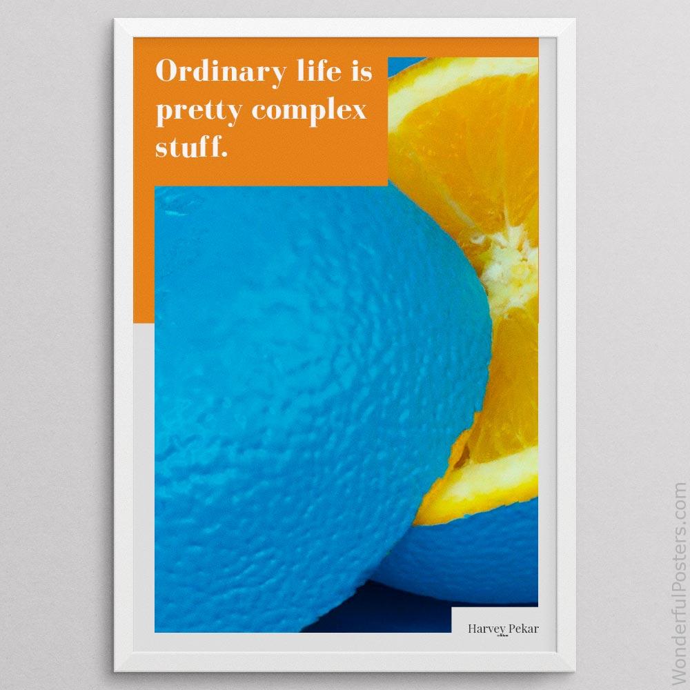 Ordinary life is pretty complex stuff. - Quote Art Print - Wonderful ...