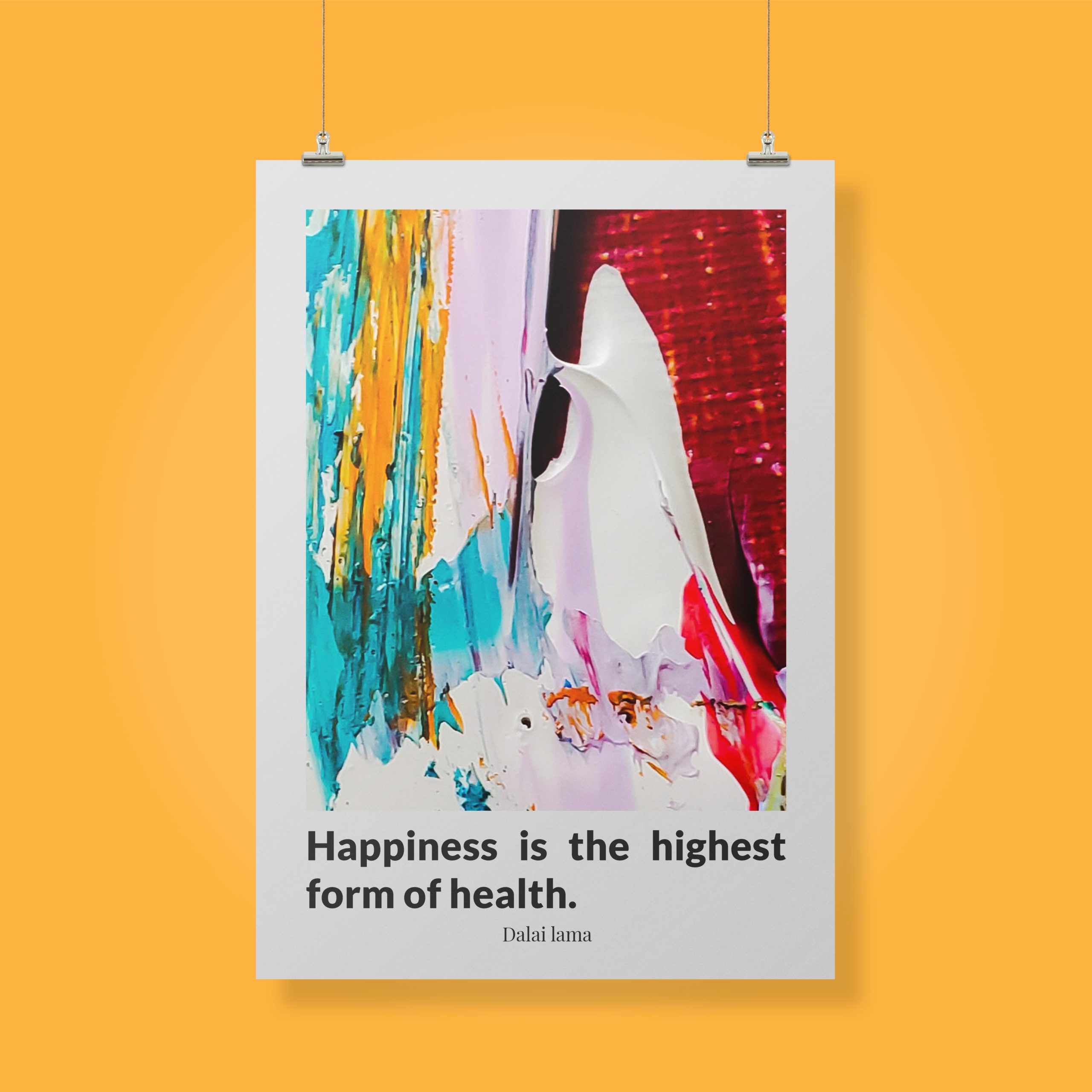 Happiness is the highest form of health – Quote Art Print – Wonderful ...