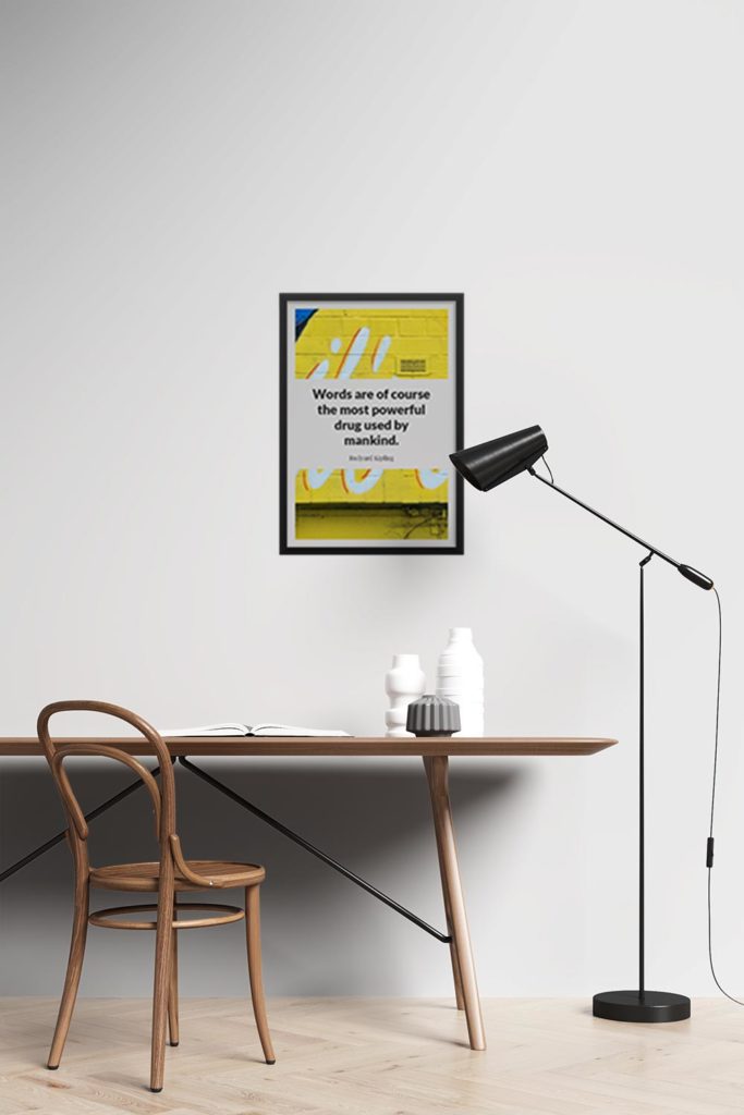 Words are of course the most powerful drug used by mankind - Quote Art ...