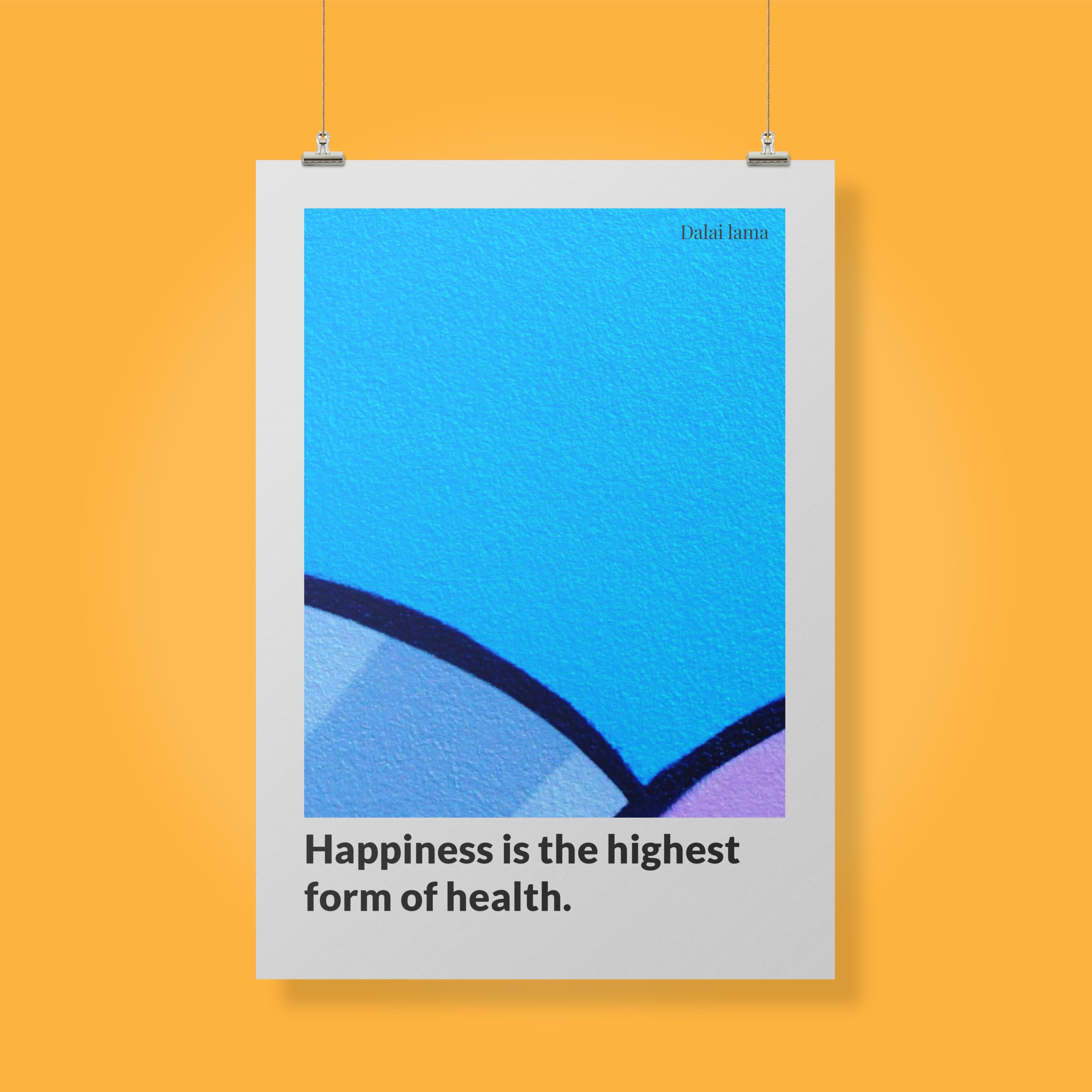 Happiness is the highest form of health- Quote Art Print - Wonderful ...