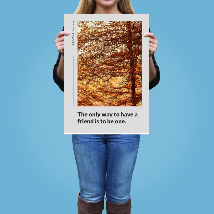The only way to have a friend is to be one- Quote Art Print - Wonderful ...