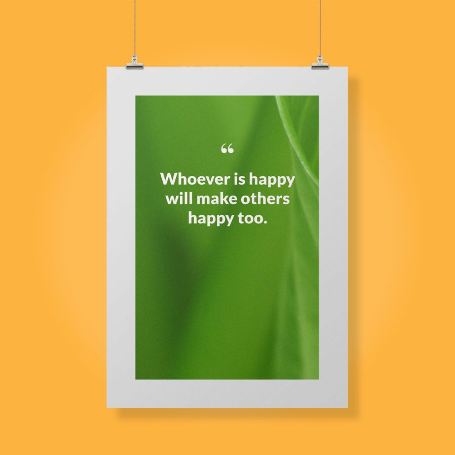 Whoever is happy will make others happy too- Quote Art Print ...