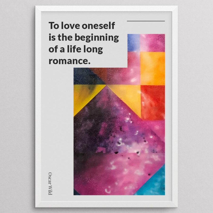 To love oneself is the beginning of a life long romance - Quote Art ...